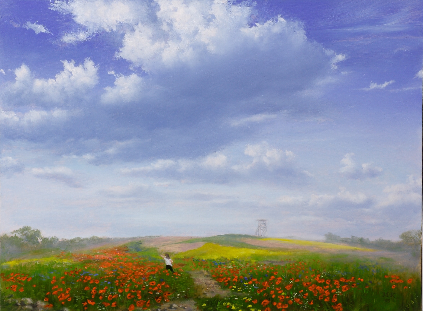 Koeppel, Matthias (1937 Hamburg, lebt in Berlin) Im Mohnfeld. 2014/15 ...